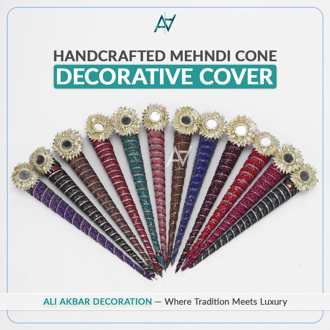 Mehndi Cone Cover with Mehndi – Decorative Henna Cone for Weddings & E ...